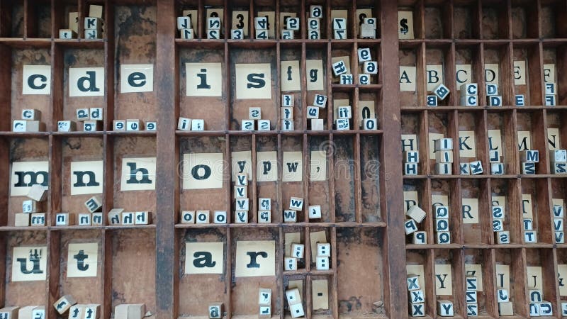 A Set of Letters in Old Typography Stock Photo - Image of decoration ...