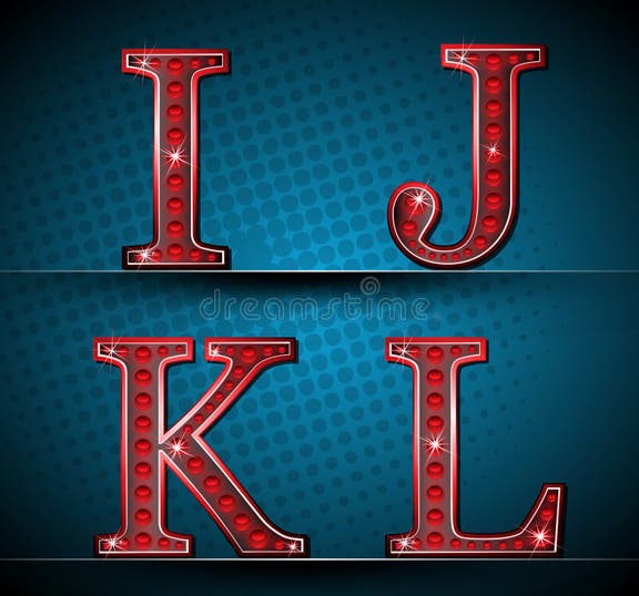 Set Letters with Red LED Lamp Stock Illustration - Illustration of ...