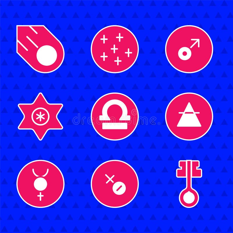 Set Libra Zodiac, Venus Symbol, Old Magic Key, Air Element, Symbol ...