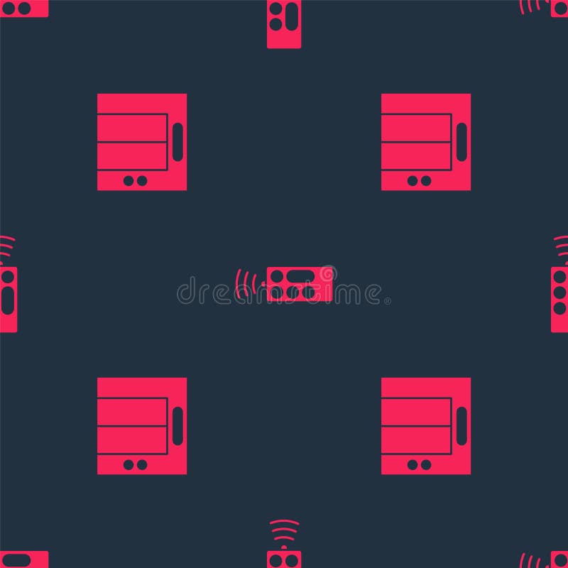 Set Lift and Remote Control on Seamless Pattern. Vector Stock Vector ...