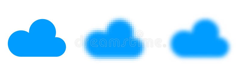 Set of Light Blue Clouds Icons Stock Vector - Illustration of internet ...