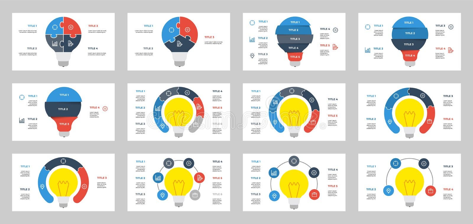 6 Points 6 Steps or Six Option of List Diagram, Ascending Block of Process Layout Template ...