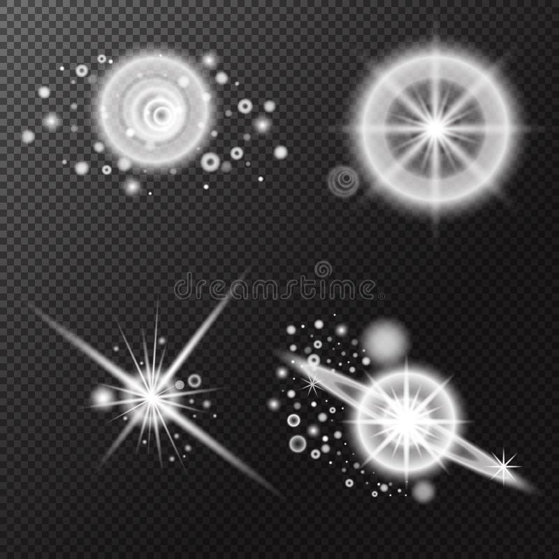 Set Light Effect, Isolated Flare, Explosion Glitter Dust Line Solar ...