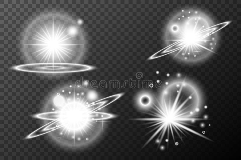 Set Light Effect, Isolated Flare, Explosion Glitter Dust Line Solar ...