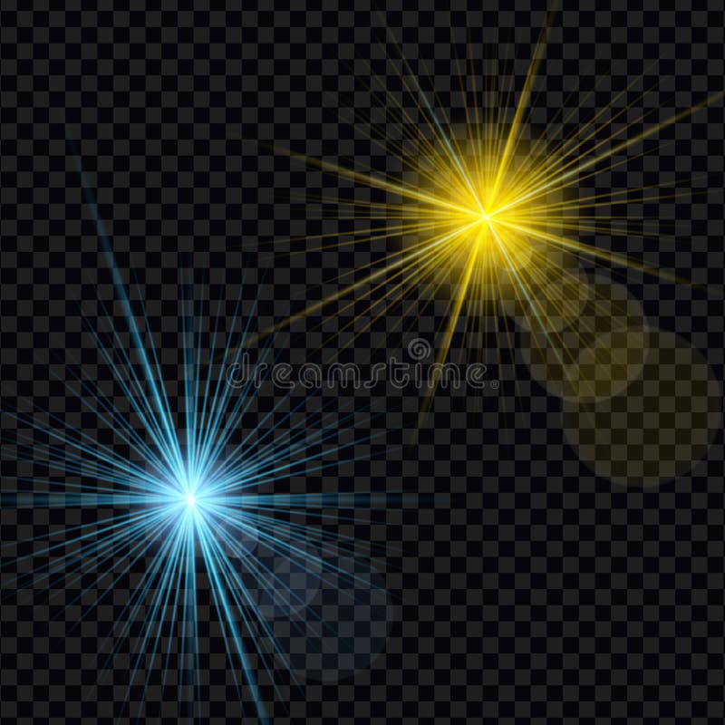 Yellow Light Effects - Isolated Vector, Transparent Background Stock ...