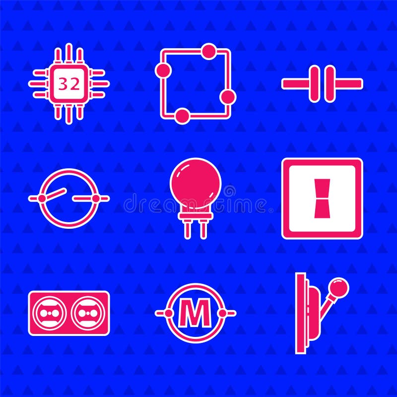 Set Light Emitting Diode, Electric Circuit Scheme, Electrical Panel ...