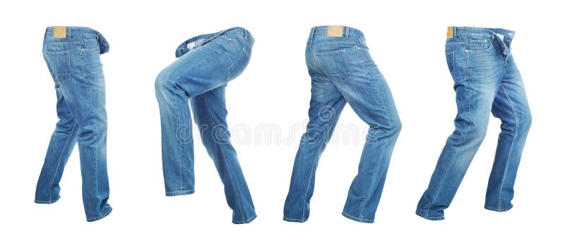 Set of Light Empty Denim Pants Stock Photo - Image of hollow, casual ...