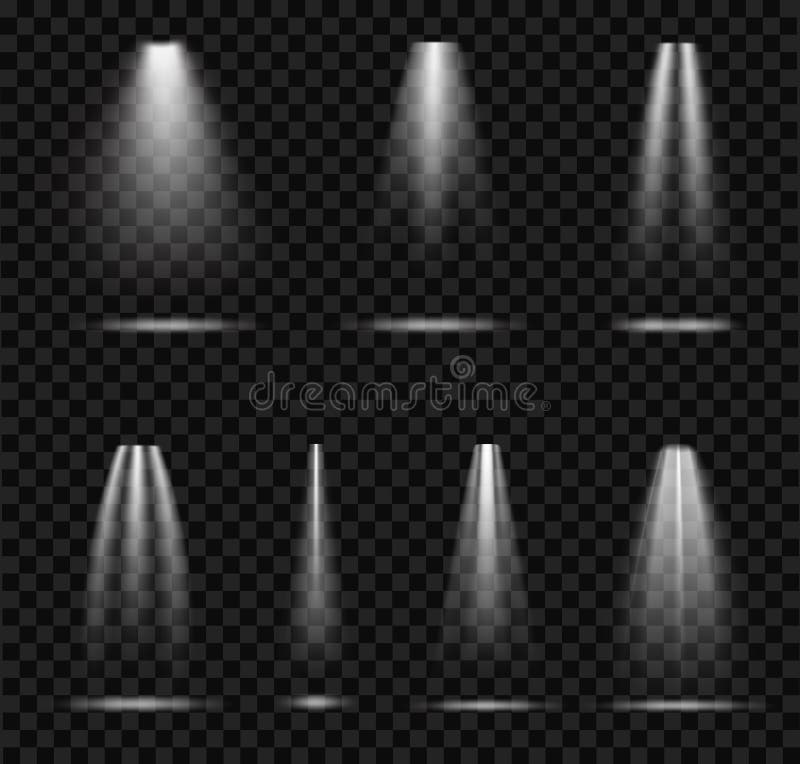 Set of Light Rays Burst Creating a Glowing Light Effect, Lamp or ...