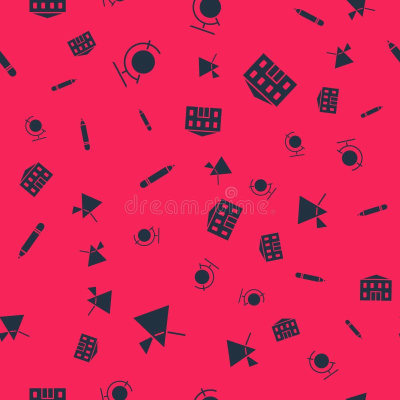 Set Light Rays in Prism, Earth Globe, Pencil with Eraser and School ...