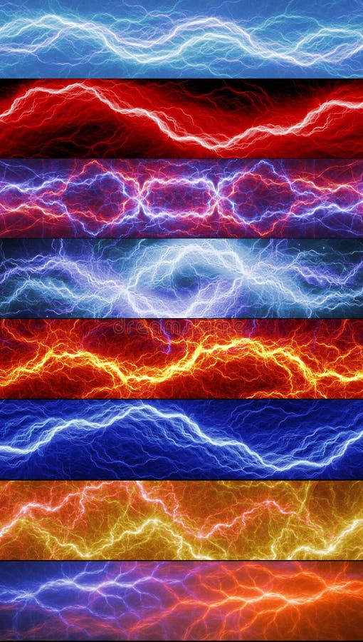 Lightning banners stock illustration. Illustration of cold - 34620069