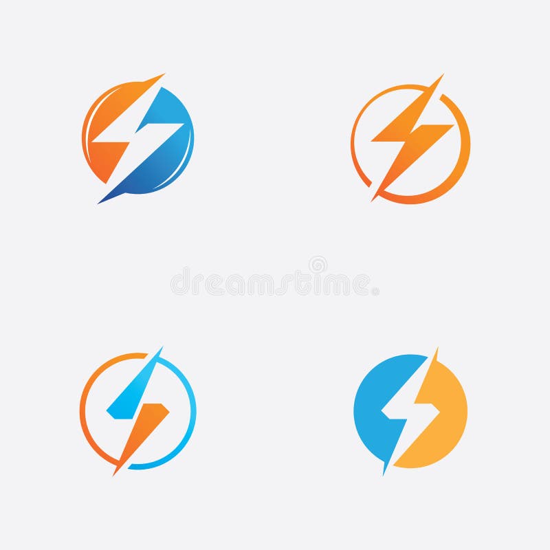 Set Lightning , Flash Logo Template Vector Icon Stock Vector ...