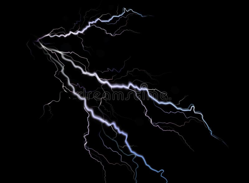 A Set of Lightning Magic and Bright Light Effects. Vector Illustration ...