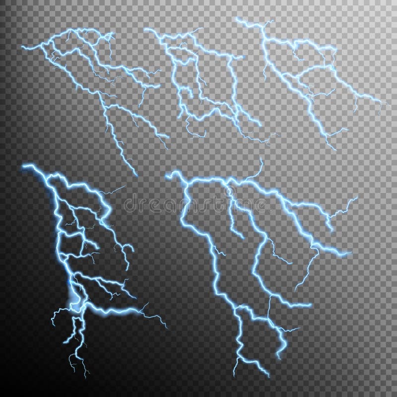 Set of Lightning Natural Light. EPS 10 Stock Vector - Illustration of ...