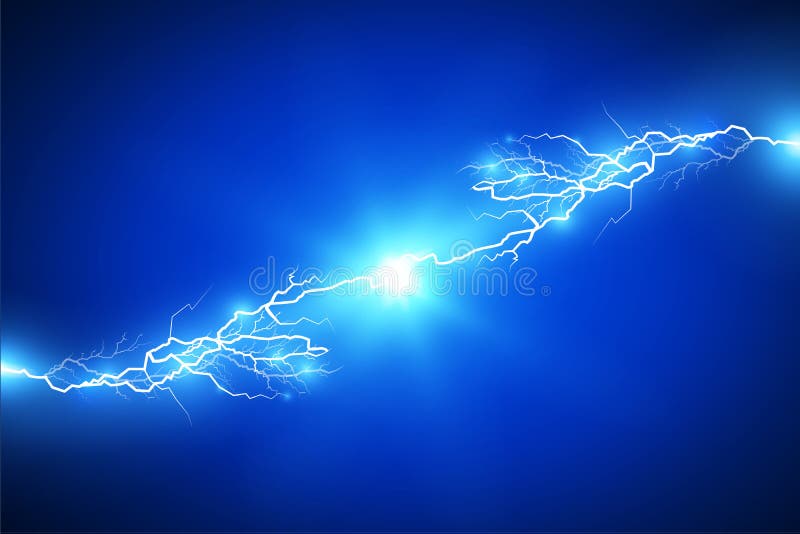 Set of Lightnings. Magic and Bright Lighting Effects Stock Illustration ...