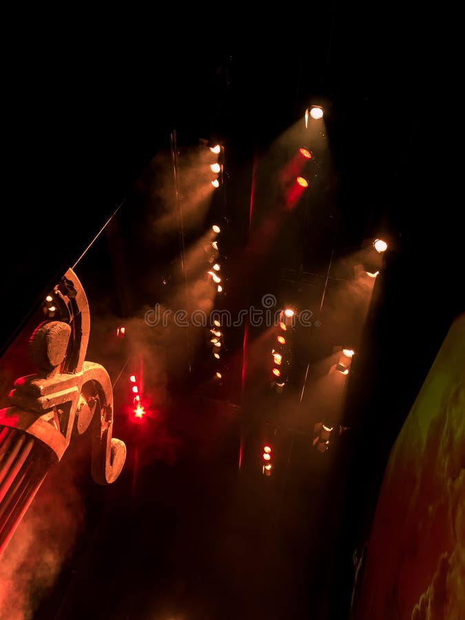 Set and Lights into the Backstage Stock Photo - Image of musical ...