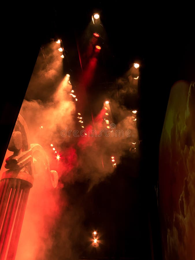 Set and Lights into the Backstage Stock Image - Image of production ...