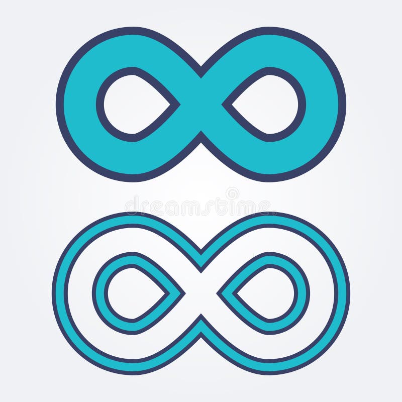 Set of limitless icons stock vector. Illustration of abstract - 43936775