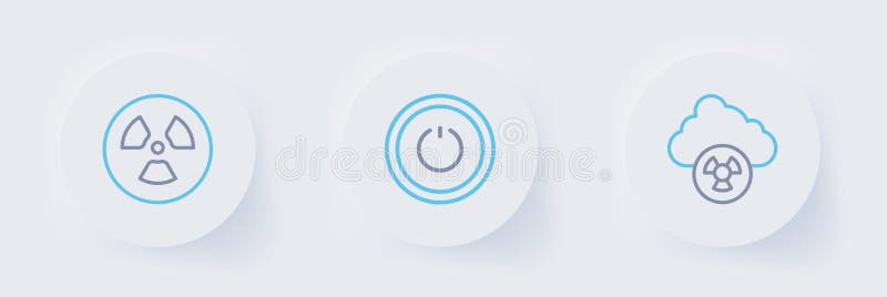 Set Line Acid Rain and Radioactive Cloud, Power Button and Radioactive ...