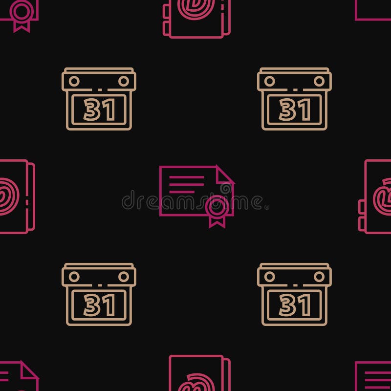 Set Line Address Book, Calendar and Certificate Template on Seamless ...