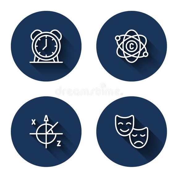 Set Line Alarm Clock, Atom, Trigonometric Circle and Comedy and Tragedy ...