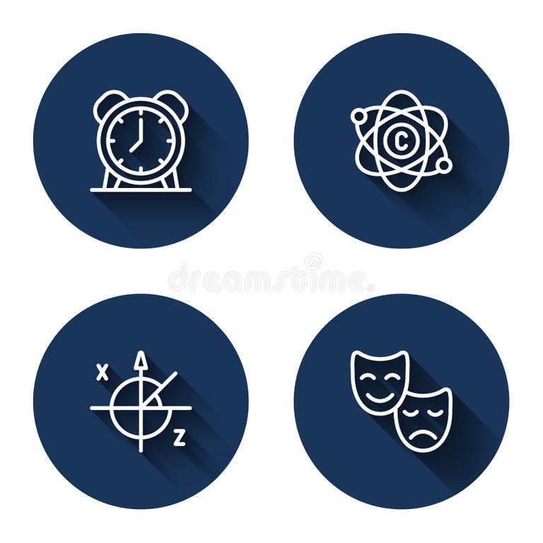 Set Line Alarm Clock, Atom, Trigonometric Circle and Comedy and Tragedy ...