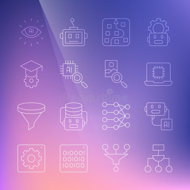 Set Line Algorithm, Artificial Intelligence Robot, Processor CPU ... Set Line Algorithm, Artificial Intelligence Robot, Processor CPU ...