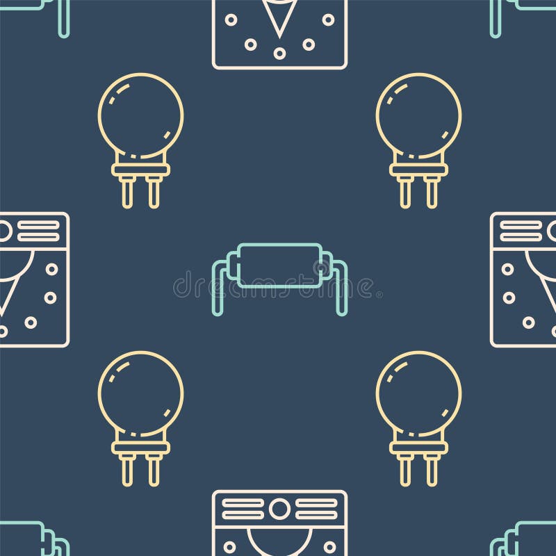 Set Line Ampere Meter, Multimeter, Voltmeter, Light Emitting Diode and ...