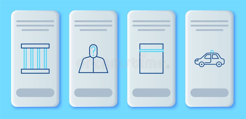 Set Line Anonymous with Question Mark, Plastic Bag Ziplock, Prison ...