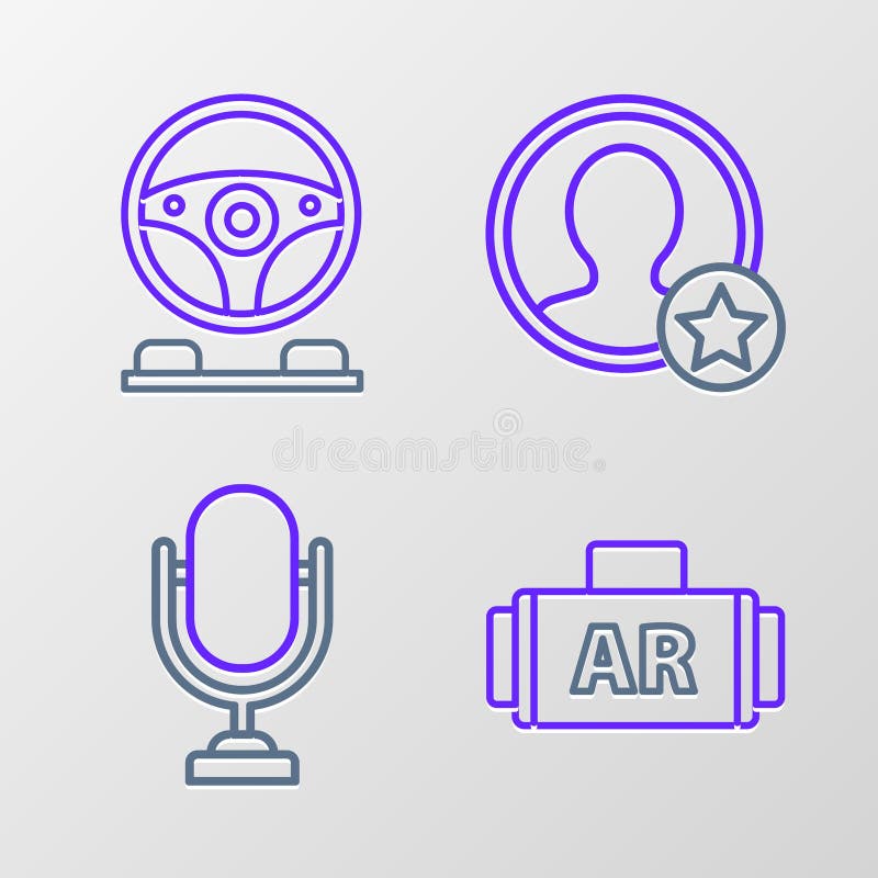 Set Line Ar, Augmented Reality, Microphone, Premium Create Account ... Set Line Ar, Augmented Reality, Microphone, Premium Create Account ...