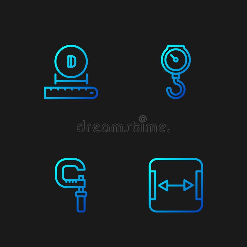 Set Line Area Measurement, Micrometer, Diameter and Hand Scale Spring ...
