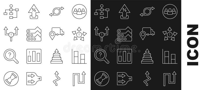 Set Line Arrow, Graph, Chart, Diagram, Many Ways Directional Arrow ... Set Line Arrow, Graph, Chart, Diagram, Many Ways Directional Arrow ...