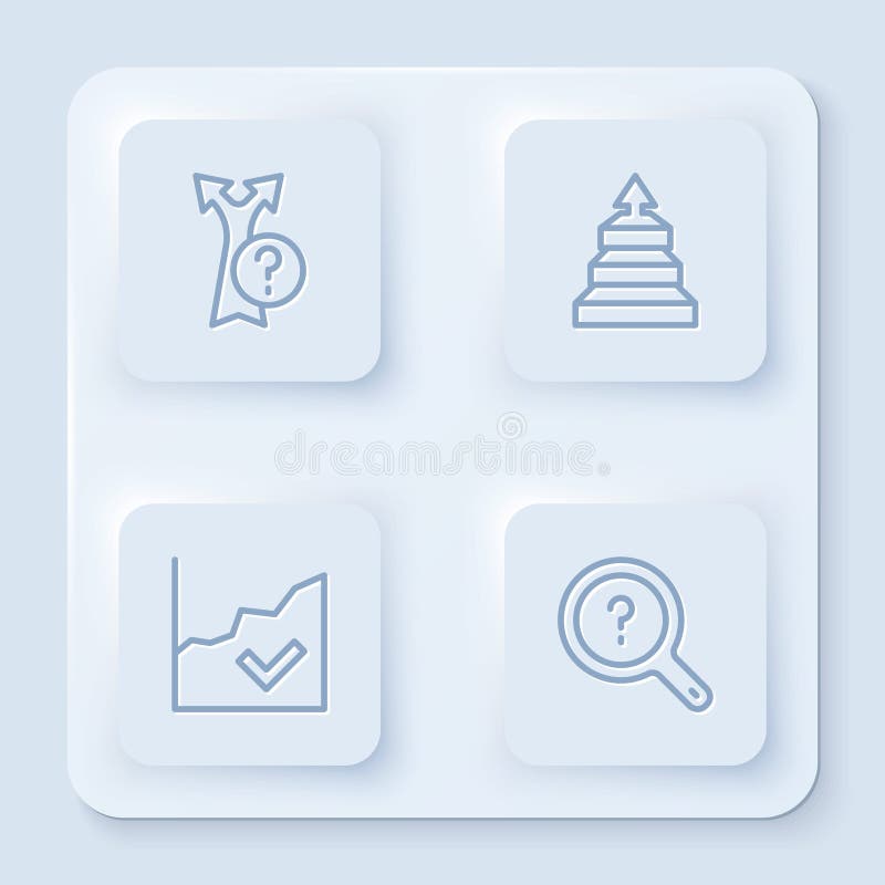 Set Line Arrow, Pyramid Chart Infographics, Financial Growth Increase ...