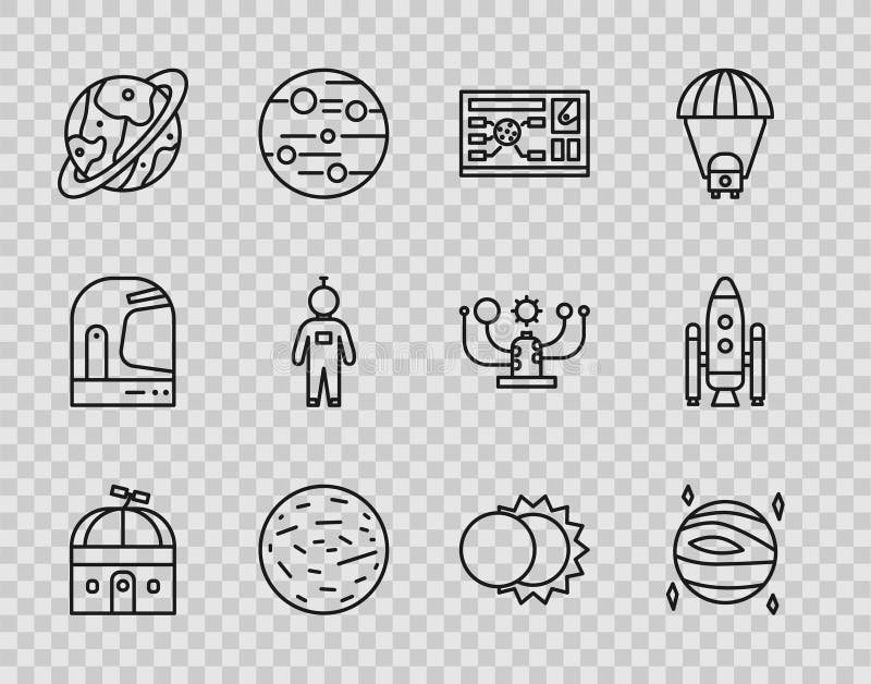 Set Line Astronomical Observatory, Planet Venus, Futuristic Hud ... Set Line Astronomical Observatory, Planet Venus, Futuristic Hud ...
