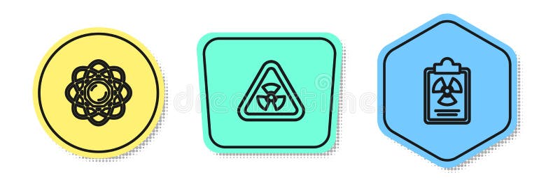 Atom Colored Symbol on the White Background Stock Vector - Illustration ...