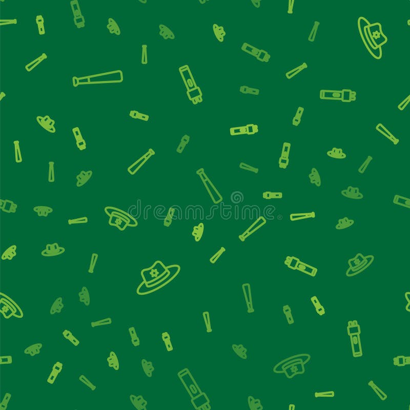 Set Line Baseball Bat, Sheriff Hat with Badge and Police Electric ...