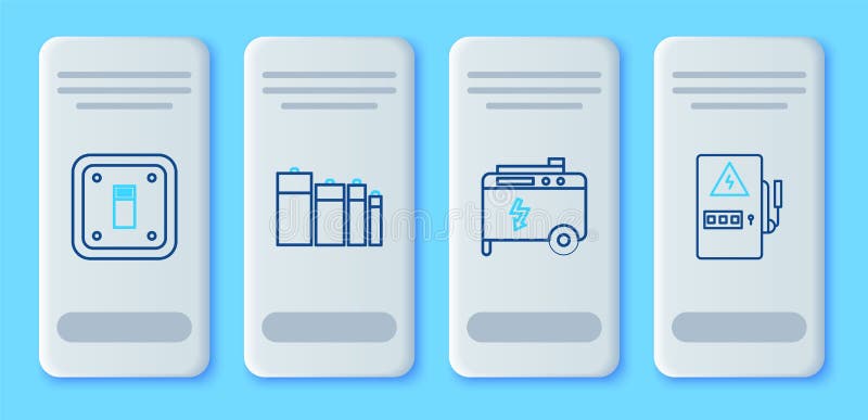 Set Line Battery, Portable Power Electric Generator, Electric Light ...