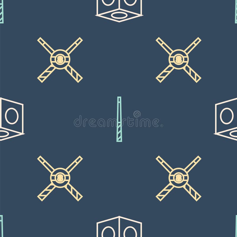 Set Line Billiard Chalk, Crossed Billiard Cues and Ball and on Seamless ...