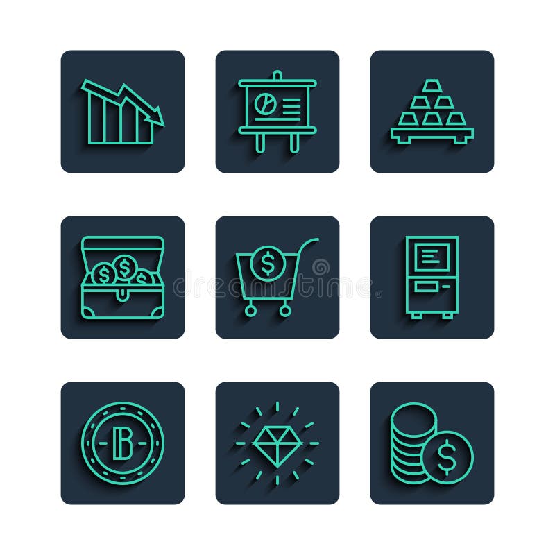 Diamond and Coin in Suitcase Stock Vector - Illustration of payment, gold: 172424460