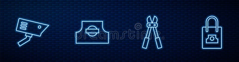 Set Line Bolt Cutter, Security Camera, Spray Can Nozzle Cap and ...