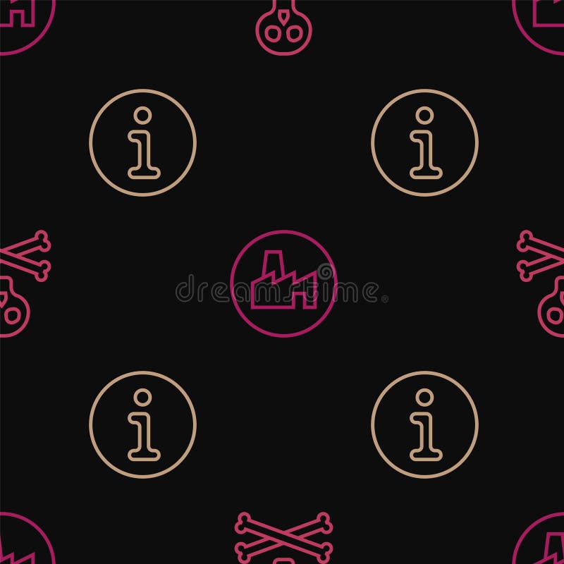 Set Line Bones and Skull Warning, Information and Factory Production on ... Set Line Bones and Skull Warning, Information and Factory Production on ...