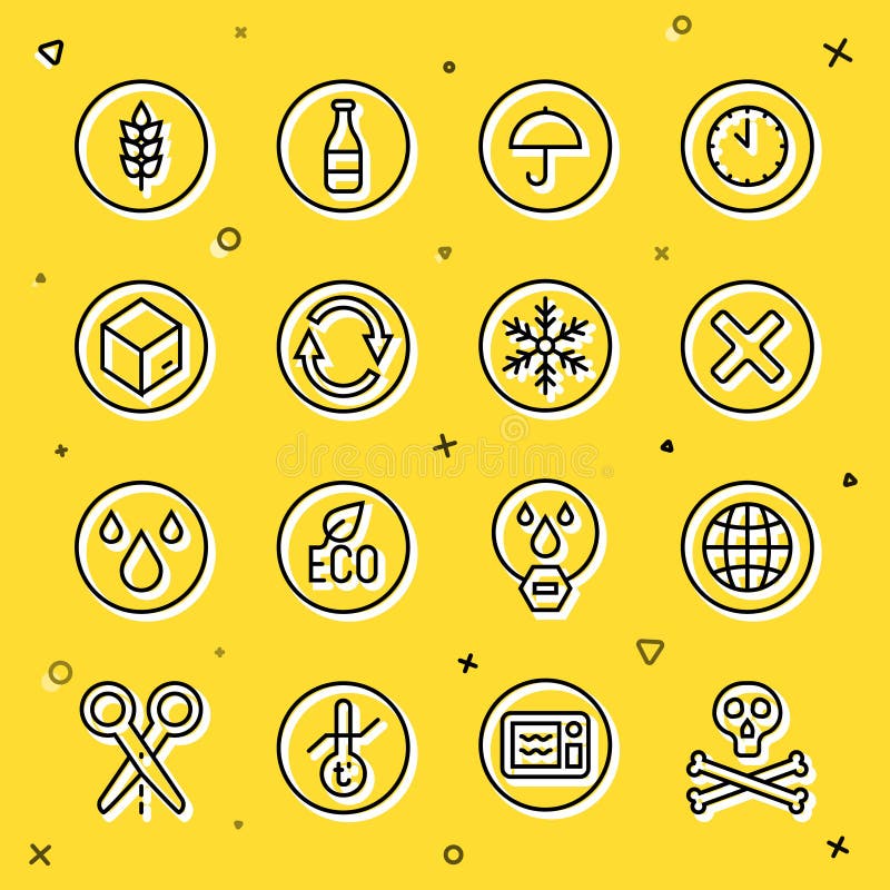 Set Line Bones and Skull Warning, Social Network, X Mark, Cross Circle ... Set Line Bones and Skull Warning, Social Network, X Mark, Cross Circle ...