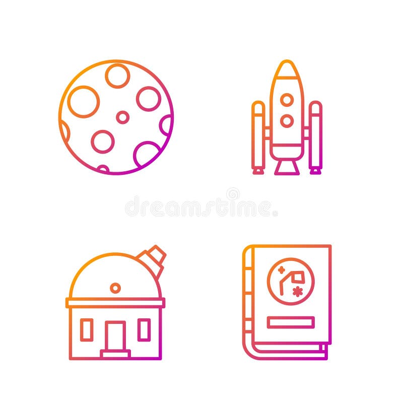 Set of Astronomical Icons in Hand Drawn Style Stock Vector ...