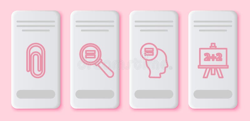 Set Line Book with Word Mathematics, Paper Clip, Test or Exam Sheet and ...