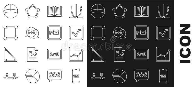 Set Line Book with Word Mathematics, Sigma Symbol, Open Book, Equation ... Set Line Book with Word Mathematics, Sigma Symbol, Open Book, Equation ...
