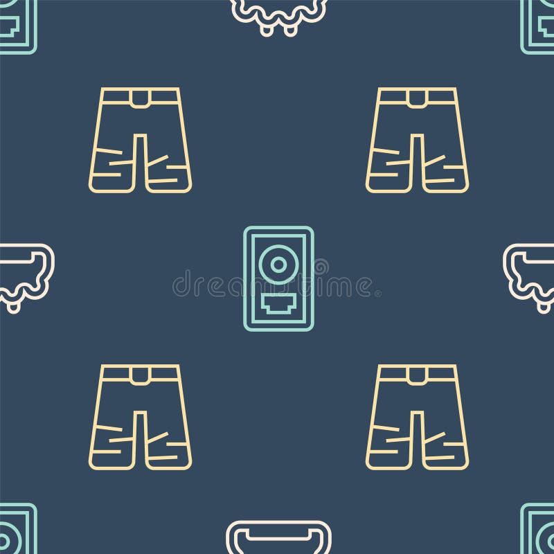 Set Line Brass Knuckles, Wide Pants and CD Disk Award in Frame on ...