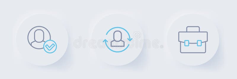 Set Line Briefcase, Exchange Work and Worker Icon. Vector Stock Vector ...
