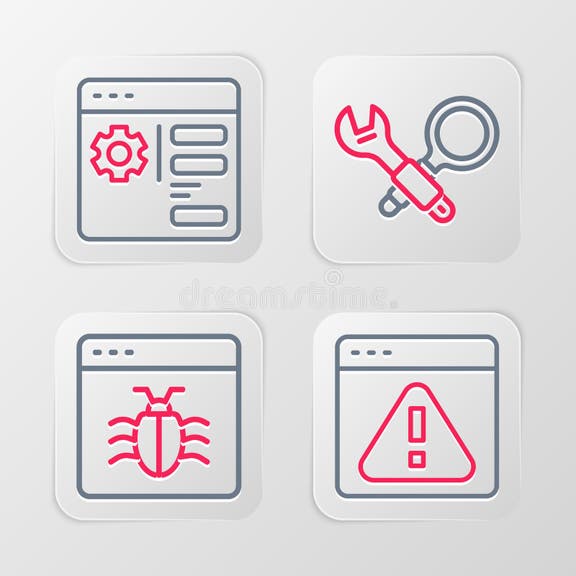 Set Line Browser with Exclamation Mark, System Bug, Debugging and ...