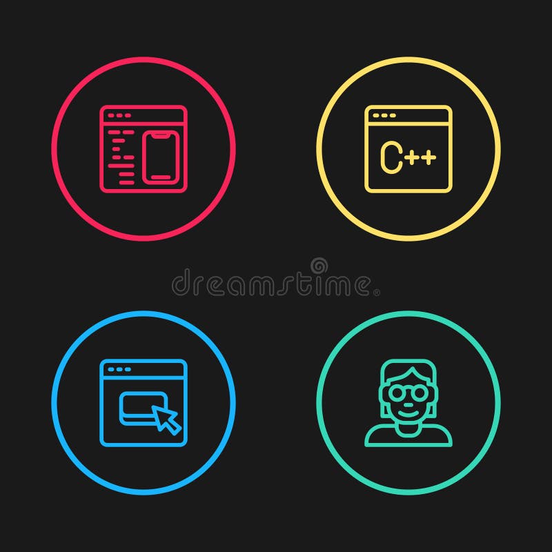 Computer Hacker Icon Vector Outline Illustration Stock Photos - Free & Royalty-Free Stock Photos ...