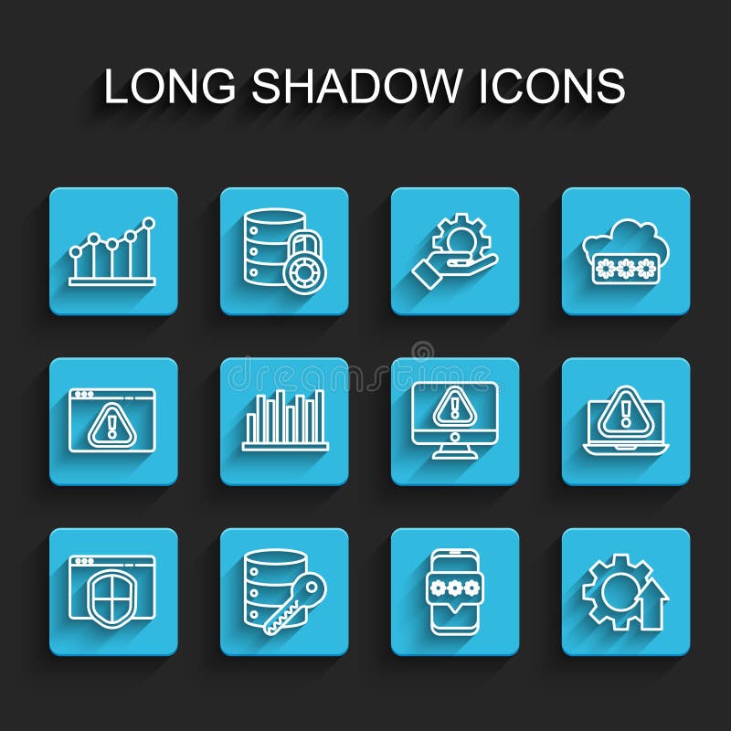 Set Line Browser with Shield, Server Security Key, Pie Chart ...