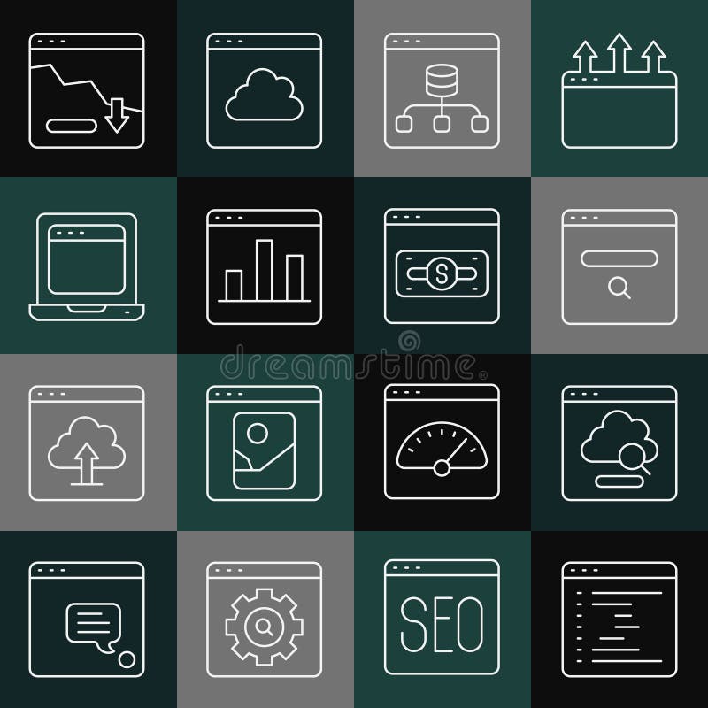 Set Line Browser Window, Cloud Technology Data Transfer, Search Engine ...